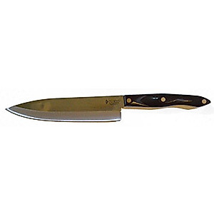 CUTCO Model 1728 Petite Chef Knife with 7 3/4" High Carbon Stainless blade and 5 1/2" classic dark brown handle (often called "black") in factory-sealed plastic bag.