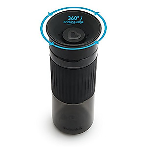 Munchkin® Miracle® 360 Cup Parent Pack, 24 Ounce Spill Proof Sippy Cups, Black and White, 2 Pack – Great for Toddlers, Big Kids or Adults