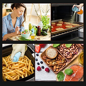 Olive Oil Sprayer for Cooking, 200ml Glass Olive Oil Sprayer Mister, Cooking Oil Sprayer, Oil Spray Bottle, canola Oil Sprayer, air Fryer for Salad Making, Baking, Frying, BBQ