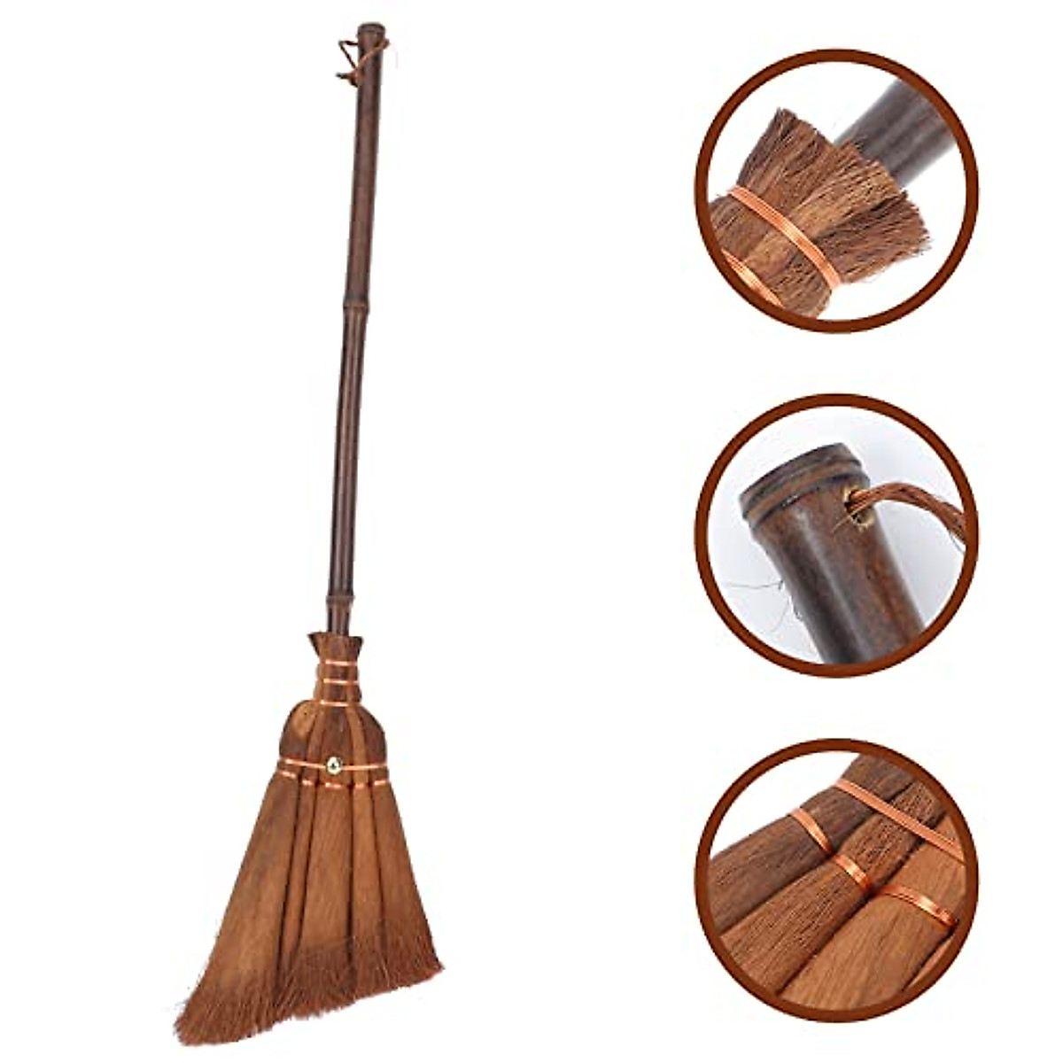 Cabilock Straw Broom Natural Grass Broom Hand Handle Broom Straw Broom Floor Cleaning: Sweeping