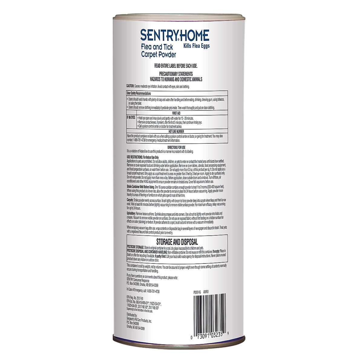 Sergeant's Pet 3235 Flea & Tick Carpet Powder 16Oz