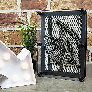 3D Pin Art Toy 6 x 8 Inches, Unique Metal Silver Pin Art Board for Kids,Inspire Imagination & Challenge Sense, Innovative Boundless Creativity for Children & Adults Learning Gift