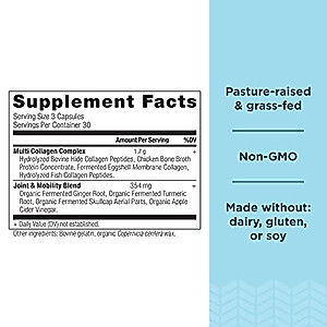 Ancient Nutrition Collagen Pills for Joint Support, Multi Collagen Capsules 90 Ct, Joint + Mobility, Supports Joints, Skin & Nails, Exercise Recovery, Paleo and Keto Friendly, Gluten Free