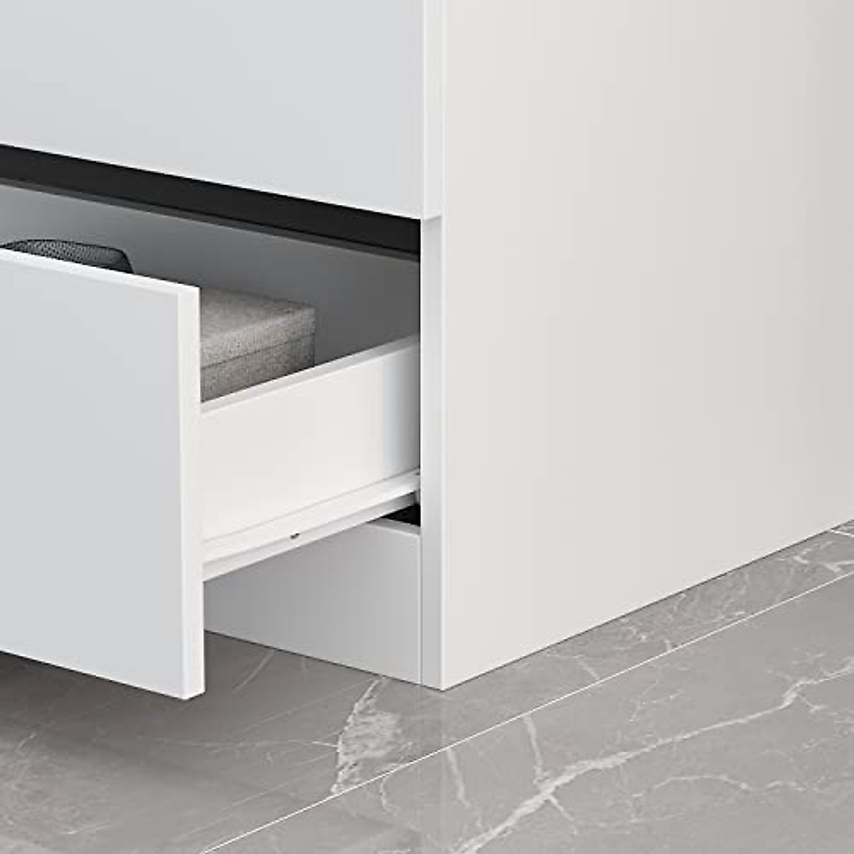 Hitow Wardrobe Armoire Closet with 2 Doors, Freestanding Wardrobe Cabinet with Drawer & Hanging Rod, Bedroom Armoire Clothes Organizer, White Type C (31.5" W x 18.9" D x 66.9" H)