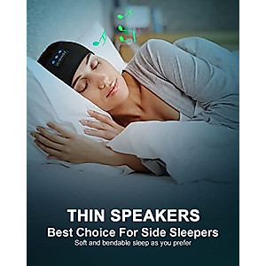 LC-dolida Sleep Headphones Bluetooth Headband, Cozy Band Wireless Headphones, Sleep Mask with Bluetooth Thin HD Stereo Speakers Perfect for Side Sleepers, Sport, Yoga, Travel