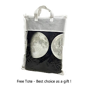 MorroMorn Black and White Runner Mat Throw Rug Bohemian Trendy, Non Skid Machine Washable Water-Absorbent - 20x60 inches (Moon)