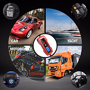 BIG RED TAM4DVLR Torin Portable 6V and 12V, 2/4-Amp Trickle Charger/Battery Maintaince: Fully-Auto Smart Battery Charger, Battery Desulfator with Temperature Compensation