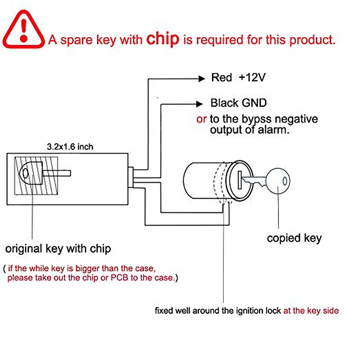 BANVIE Car Immobilizer Transponder Bypass Module for Chip Key (a Spare chip Key is Required ! only for chip Key, not fit for Other Immobilizer Way)