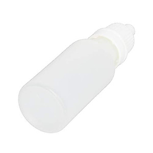 Othmro 0.5oz PE Lab Eye Plastic Dropper Bottles 30pcs, 15ml Squeezable Eye Liquid Dropper Thin Mouth Via of Liquid Sample Seal Storage Bottle with Childproof White Cap