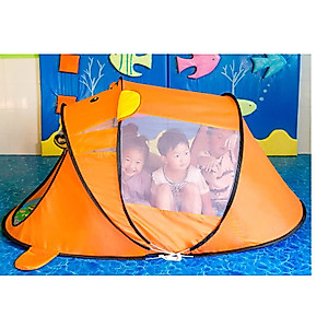 Popup Dome Play Yard Premium Outdoor and Indoor Baby Playpen Portable Lightweight Canopy and Travel Cute Animals Bag (Pink Bear)