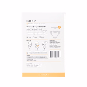 ZitSticka Hydrocolloid Surface Area Pimple Patches for Face - 2 Pack FACE MAP for Large Zit T-Zone Coverage - Absorbs Oil, Unclogs Pores, & Targets Clusters - Zit Patch and Sticker