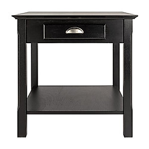 Winsome Wood Timber Occasional Table, Black, 21.97 x 21.97 x 22.05 inches