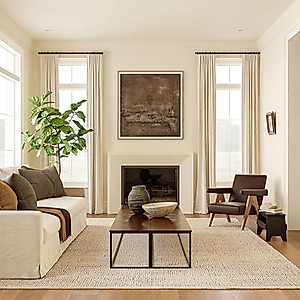 nuLOOM 5x8 Elfriede Jute & Cotton Hand Woven Area Rug, Natural, Solid Rustic Farmhouse Style, Weaved Design, Natural Fiber, For Bedroom, Living Room, Dining Room, Hallway, Office, Entryway