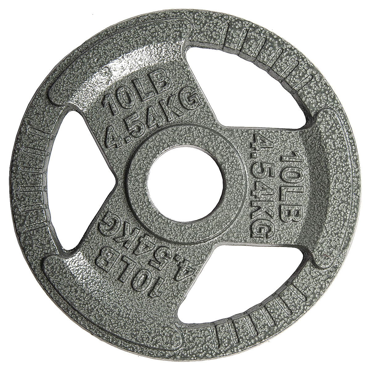 Signature Fitness Cast Iron Plate Weight Plate for Strength Training and Weightlifting, 2-Inch Center, 10LB (Single)
