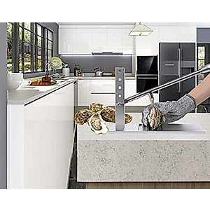 ROPTO Oyster Clam Opener Machine Tool Oyster Shucker Tool Set - Oyster Shucking Knife Board Seafood Opener Tool Set