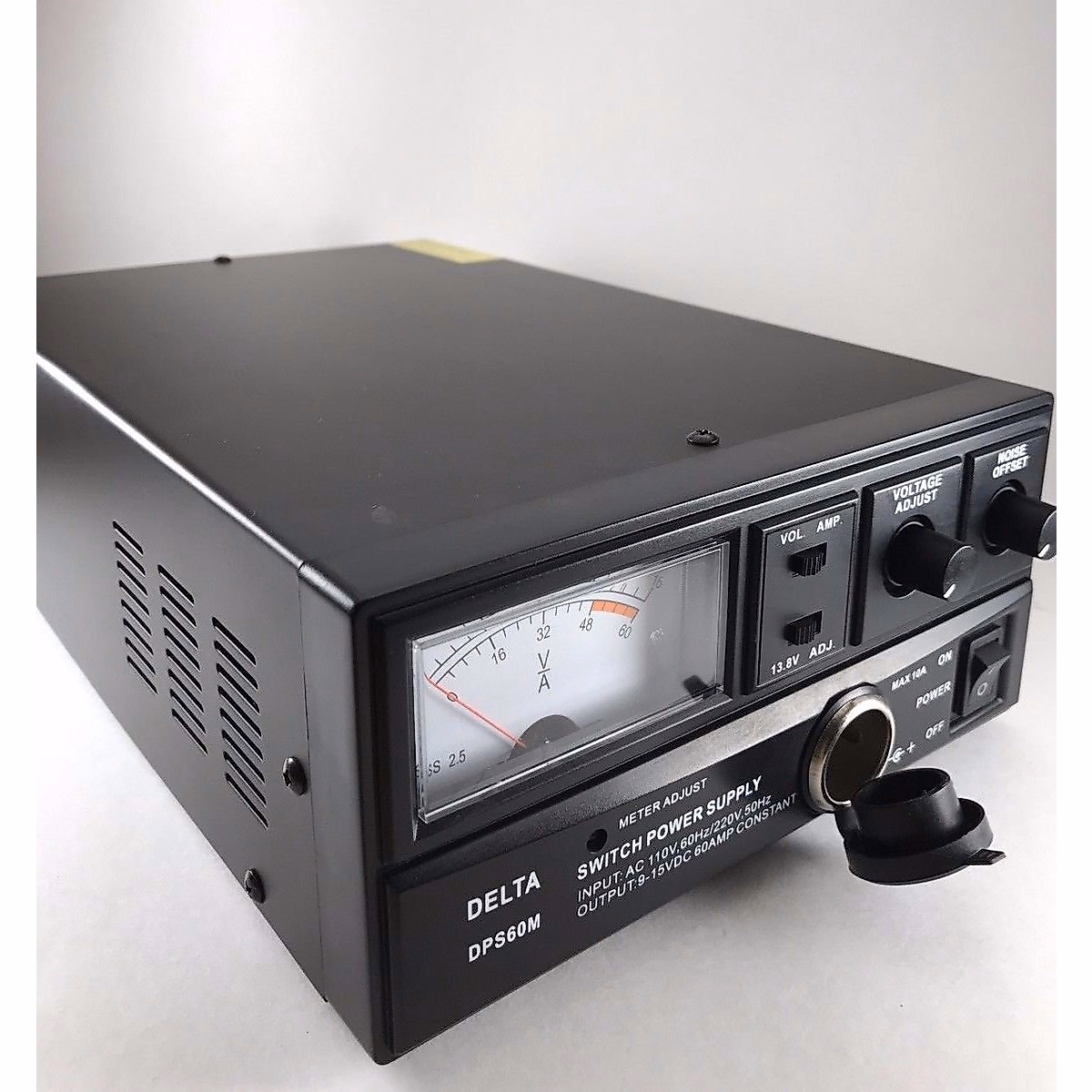 DELTA DPS60M 60 Amp AC/DC Switching Power Supply w/Volt AMPerage Meter Compatible for Ham CB