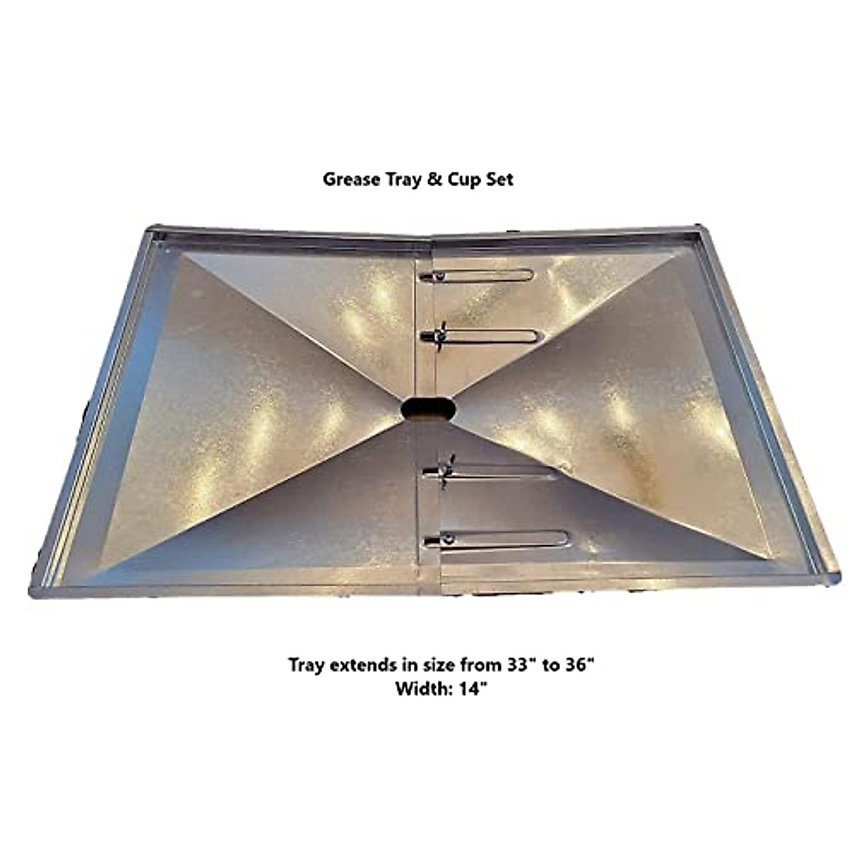 Outdoor Bazaar Replacement Grease Tray Set for BBQ Grill Models from Nexgrill, Dyna Glo, Kenmore, Backyard Grill, BHG, Uniflame and Others (20-23.5 inches)