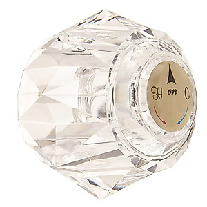 Jadiver GM RP2391 Replacement Fits Faucet Single Clear Knob Handle Kit with Button and Set Screw