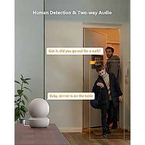 Imou Home Security Camera 2 Pack 1080P Baby Monitor with Night Vision, 2-Way Audio, Human Detection, Sound Detection, WiFi Indoor Camera Dog Cam