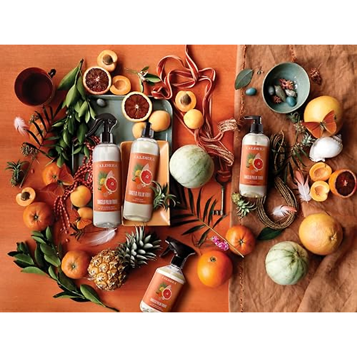 Caldrea Hand Soap Refill, Aloe Vera Gel, Olive Oil And Essential Oils To Cleanse And Condition, Tangelo Palm Frond Scent, 32 Oz