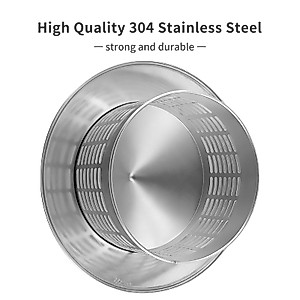 Singvon 6 Inch Round Chimney Cap, 304 Stainless Steel Chimney Cover with Screen, Stove Pipe Chimney Cap, Silver