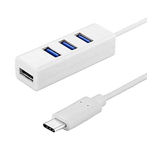 Leya-US Spare Part Portable USB-C/Type-C Male to 4 USB Ports Female HUB Adapter