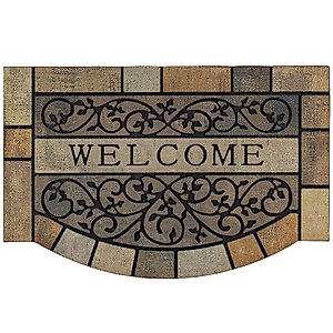 CHICHIC Entrance Door Mat Large 24 x 36 Inch Entry Way Doormat Front Door Rugs Outdoors Heavy Duty Welcome Mat, Non Slip Rubber Back Low Profile for Garage, Patio, High Traffic Area, Vine