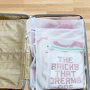 CCidea 3 Pack Mesh Laundry Bag for Delicates, for Washing Machine,Clothing Washing Bags with Zipper (Set of 3) Clear inventory