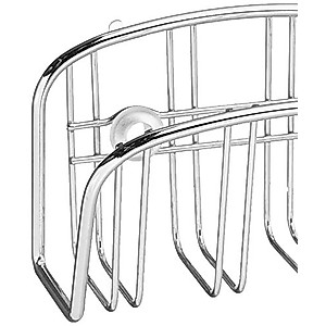 Spectrum Diversified Contempo Sink Sleek Soap & Sponge Kitchen Sink & Shower, Modern Kitchen & Bathroom Organizer, Sponge Holder with Suction Cups, 1 EA, Chrome