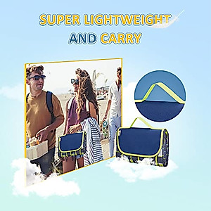 GORDITA Extra Large Picnic & Outdoor Blanket for Water-Resistant Handy Mat Tote Great for Outdoor Beach, Hiking Camping on Grass Waterproof Sand Proof (Bule)