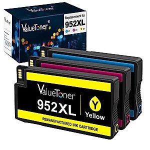 Valuetoner Remanufactured Ink Cartridges Replacement for HP 952 XL 952XL Ink Cartridges Combo Pack High Yield for OfficeJet Pro 8720 7740 8740 7720 8715 8702 Printer (1 Cyan,1 Magenta,1 Yellow,3 Pack)