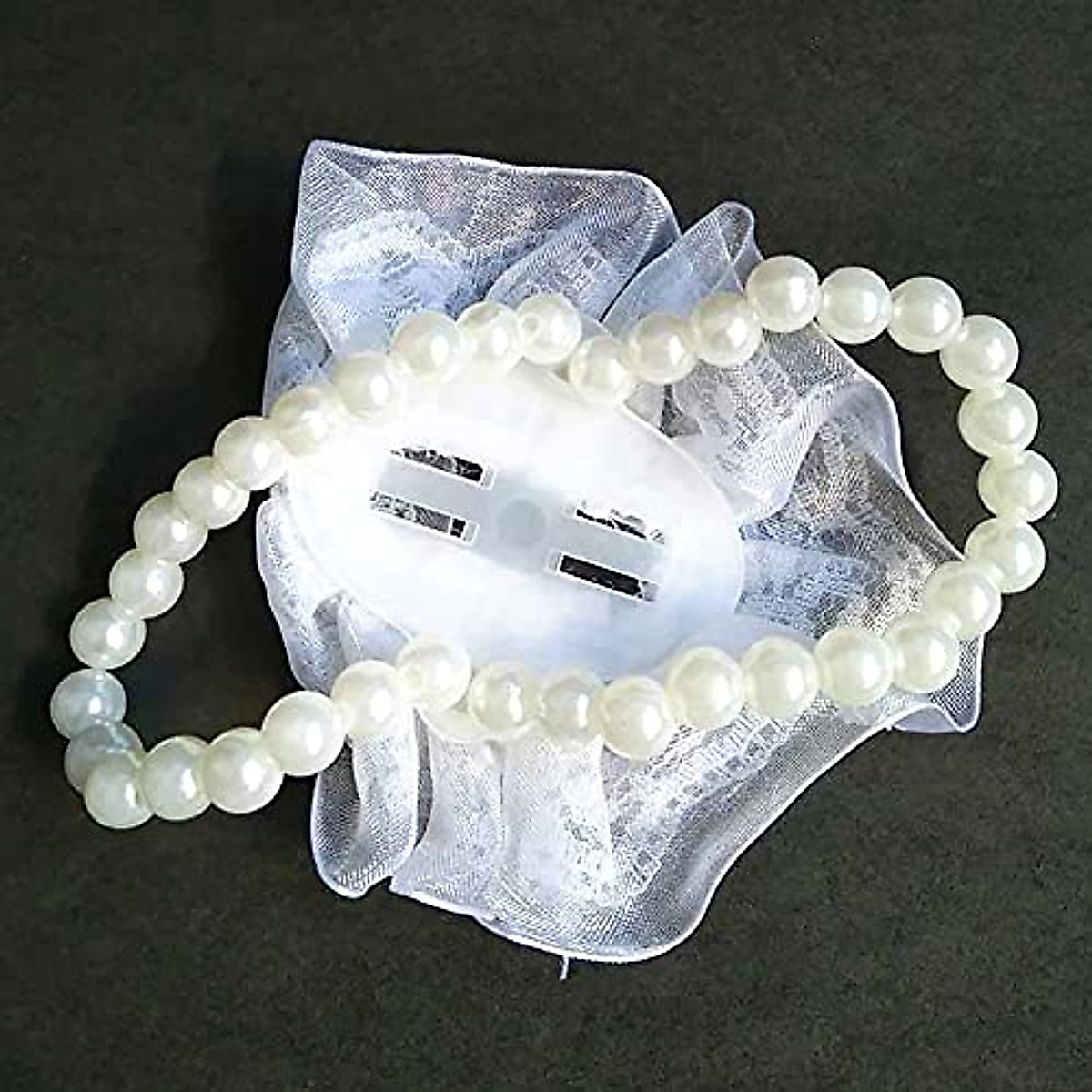 Wrist Corsage Bands,6 Pcs DIY Pearl Wrist Bands Elastic Wristlets Corsage Accessories Wedding Wrist Corsages Bracelets For Wedding Party Prom Bride