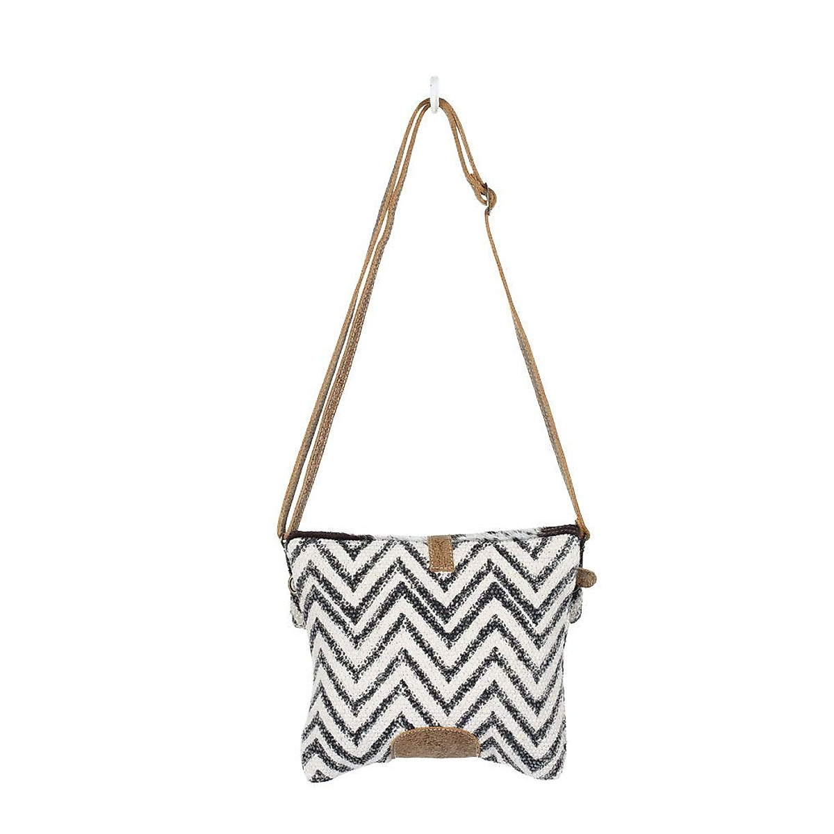 Myra Bag Devious Upcycled Canvas & Cowhide Crossbody Bag S-1339