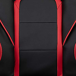 Flash Furniture X40 Gaming Chair Racing Ergonomic Computer Chair with Fully Reclining Back/Arms, Slide-Out Footrest, Massaging Lumbar - Red