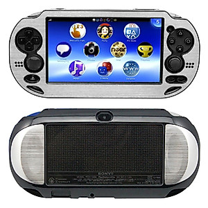 OSTENT Colorful Aluminum Metal Skin Protective Cover Case for Sony PS Vita 1000 PSV1000 Console Color Silver