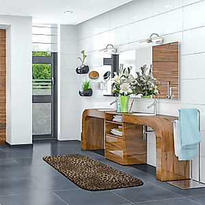 Kitchen Rugs Animal Print Anti Fatigue Non Slip Floor Mat, Leopard Print Kitchen Mats Standing Mats Bath Rug Runner Doormats Farmhouse Carpet for Home Indoor Outdoor 39" X 20"