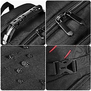 Lekakii Travel Laptop Backpack for Men, Extra Large Waterproof Backpack for Traveling On Airplane, 17.3 Inch Business Computer Bag Black Backpack 45L