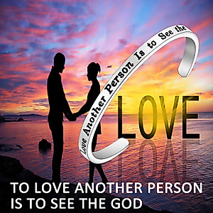 TGBJE TV Show Inspired Gift To Love Another Person Is To See The Face of God Bracelet Cuff Book Fans Gift Lover Gift (Les Mis Inspired cuff)