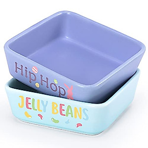Easter Mini Candy Dish Set of 2 Ceramic Bowl for Tiered Tray Decor Jelly Beans Hip Hop Bunny Easter Egg Table Shelf Decorations Cookie Spring Party Farmhouse Home Decor Housewarming Gift Idea