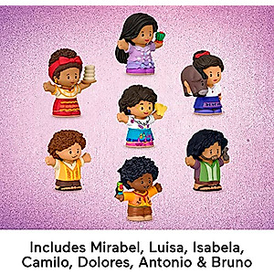 Fisher-Price Little People Toddler Toys Disney Encanto Figure Pack with 7 Characters for Pretend Play Ages 18+ Months