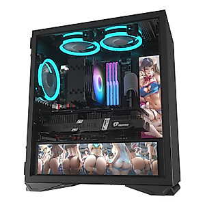 Vetroo B6 Display Board w/LED Lights for Computer PC Case Decor Full HD 2K Multi-Mode Function 12.2" x 3.1" (Horizontal, B6)