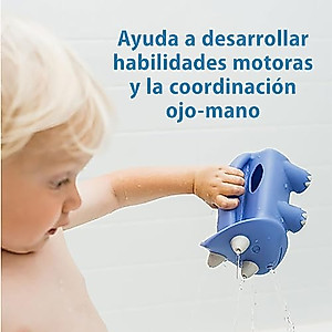 Dr. Brown’s CleanUp Pour & Roar Watering Can, Baby Bath Essentials Kids Toy, 6+ Months BPA Free, Certified Plastic Neutral