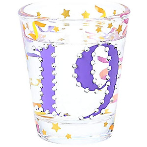 Pavilion Gift Company 19th 2 oz Birthday Shot Glass, Purple