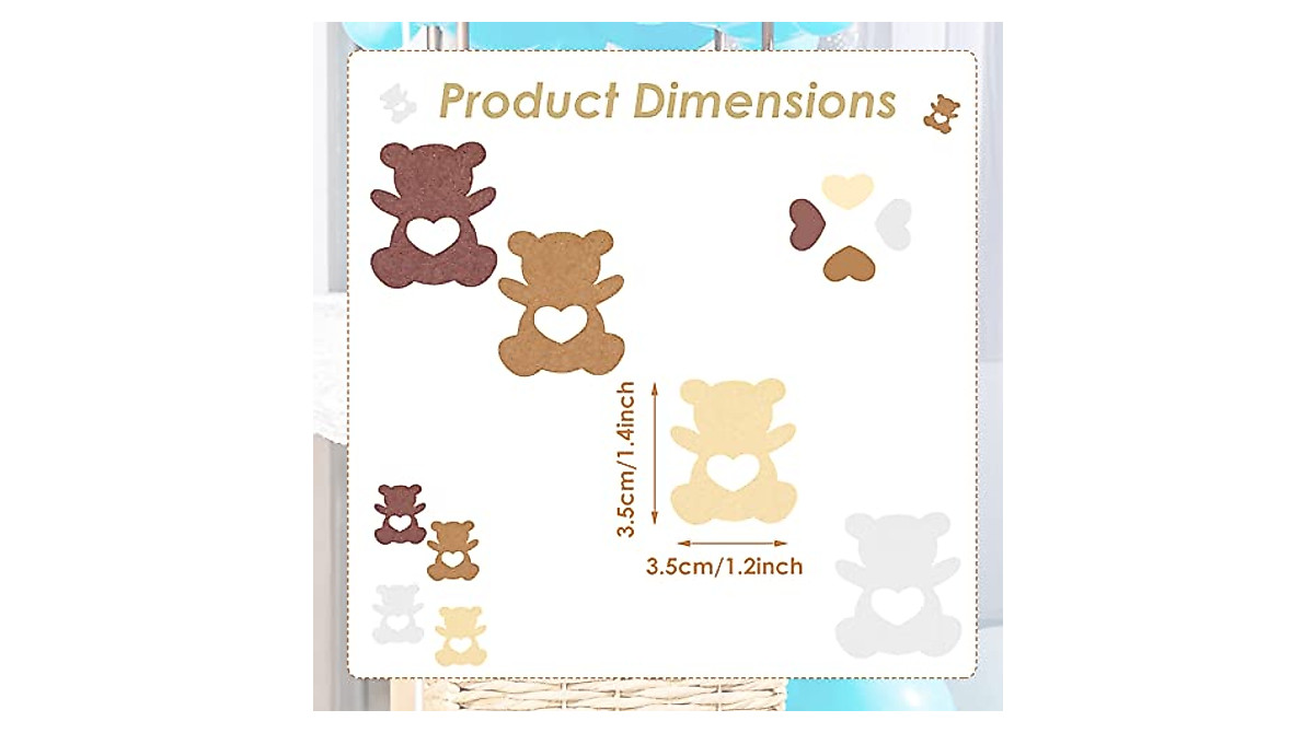 Baby Shower Confetti Bears - 210 Pieces for Party Decor