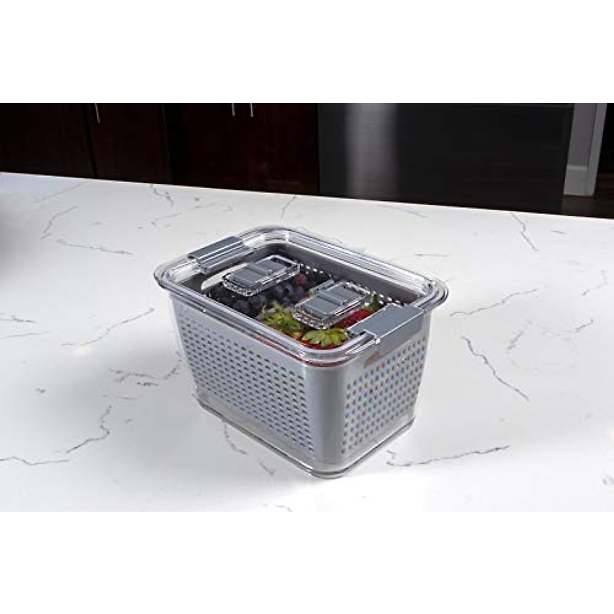 Kitchen Spaces - 1465A6-AMZ Kitchen Spaces Colander Bin, Medium, Gray