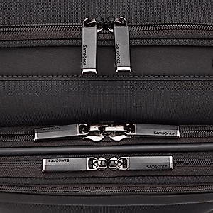 Samsonite Lineate DLX Softside Expandable Luggage with Spinner Wheels, Black, Large Checked