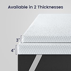 BedStory 3 Inch Memory Foam Mattress Topper King Size,Firm Mattress Topper for Back Pain & Support,Special Cool Feeling Material Cover,Bed Topper with 2-Layer Ventilated Design,CertiPUR-US Certified