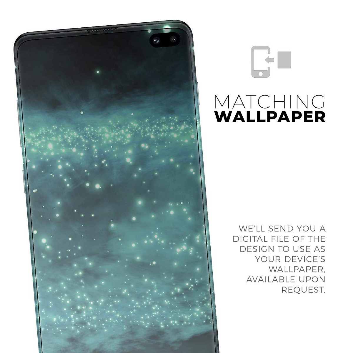 DesignSkinz Trendy Green Space Surface Protective Vinyl Decal Wrap Skin Cover Compatible with The Samsung Galaxy S20 (Screen Trim & Back Glass Skin)