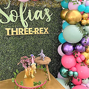 YSF 138pcs Tropical Balloons Arch Garland Kit,5“10“12 Inch Pink Purple Green Gold Blue Latex Balloon Garland Set Decorations for Hawaiian Luau Summer Theme Jungle Party,Baby Shower Wedding Birthday Party Background Decorations