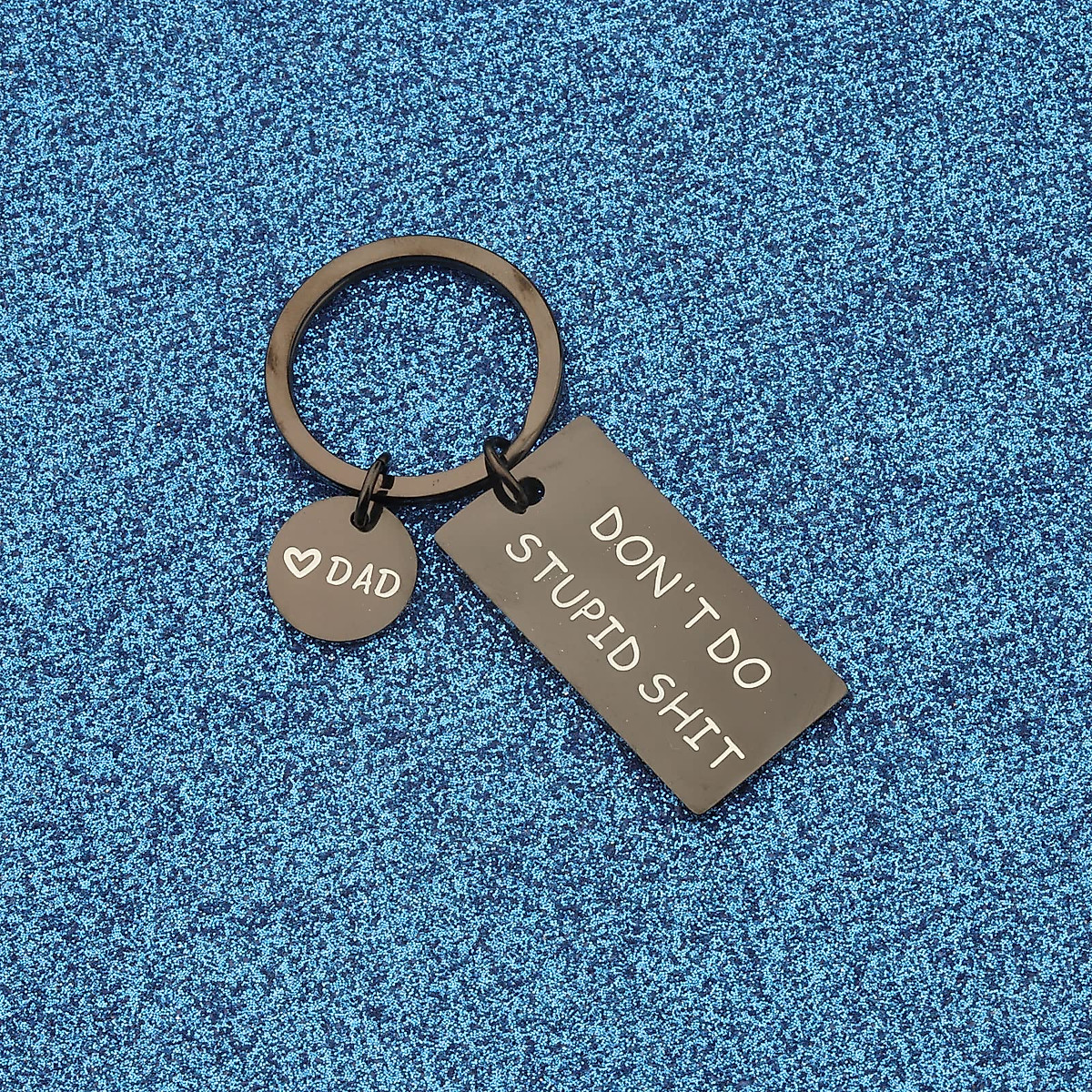 WUSUANED Don't Do Stupid Keychain Love Mom Dad Jewelry Gifts Sarcasm Gifts Reminder Gifts Funny Keychain For Family Daughter Son